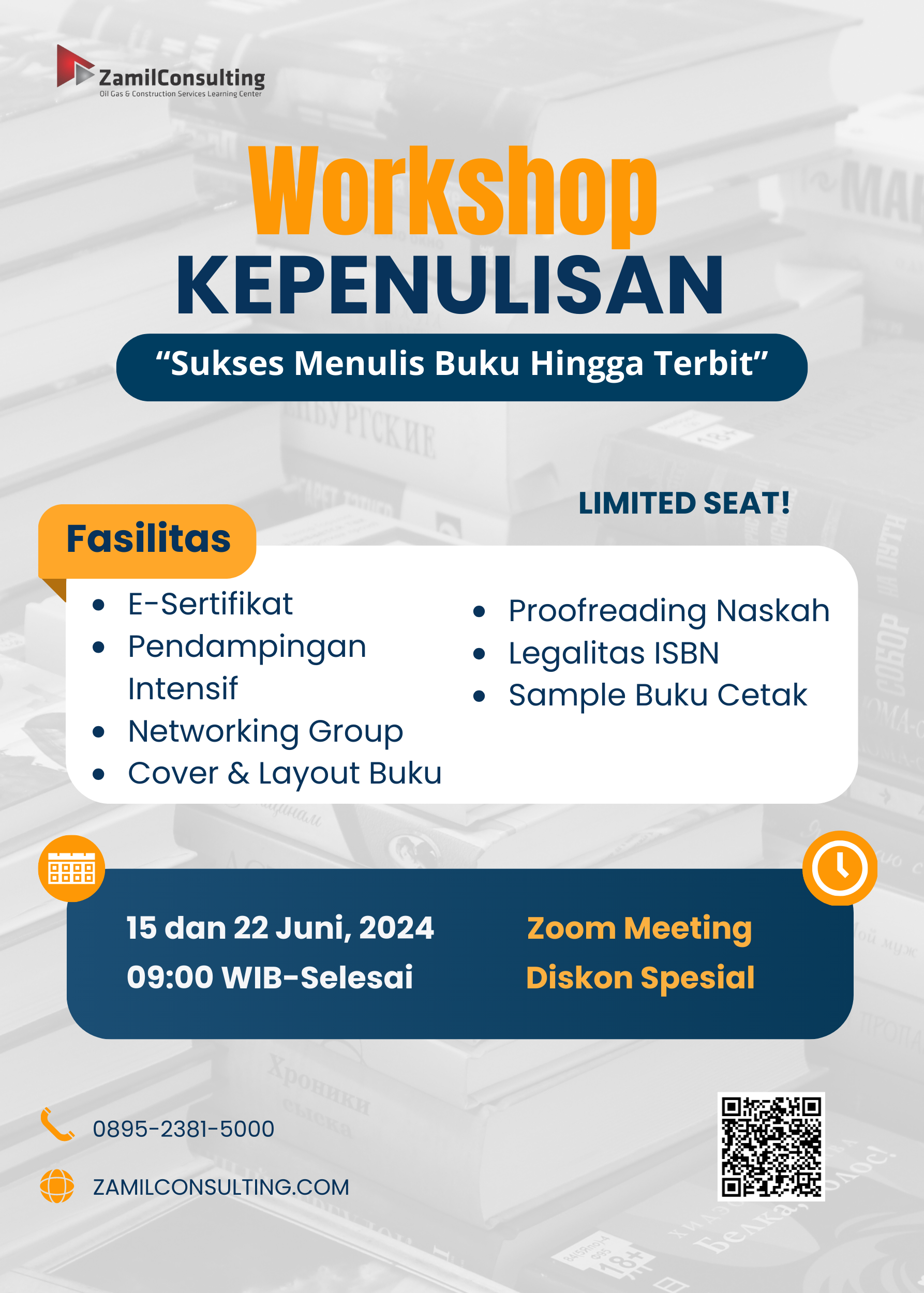 WORKSHOP SUKSES MENULIS BUKU HINGGA TERBIT - Zamil Consulting